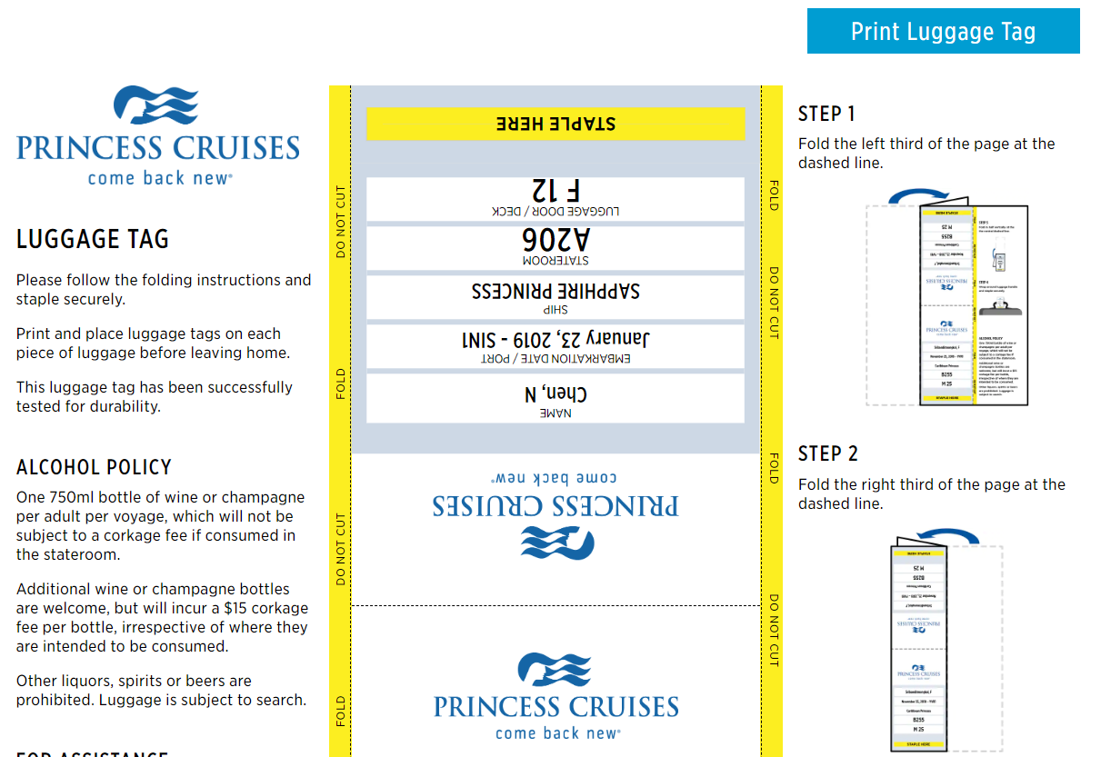 Princess公主郵輪的 web check-in 教學 - 非達人自助遊輪筆記